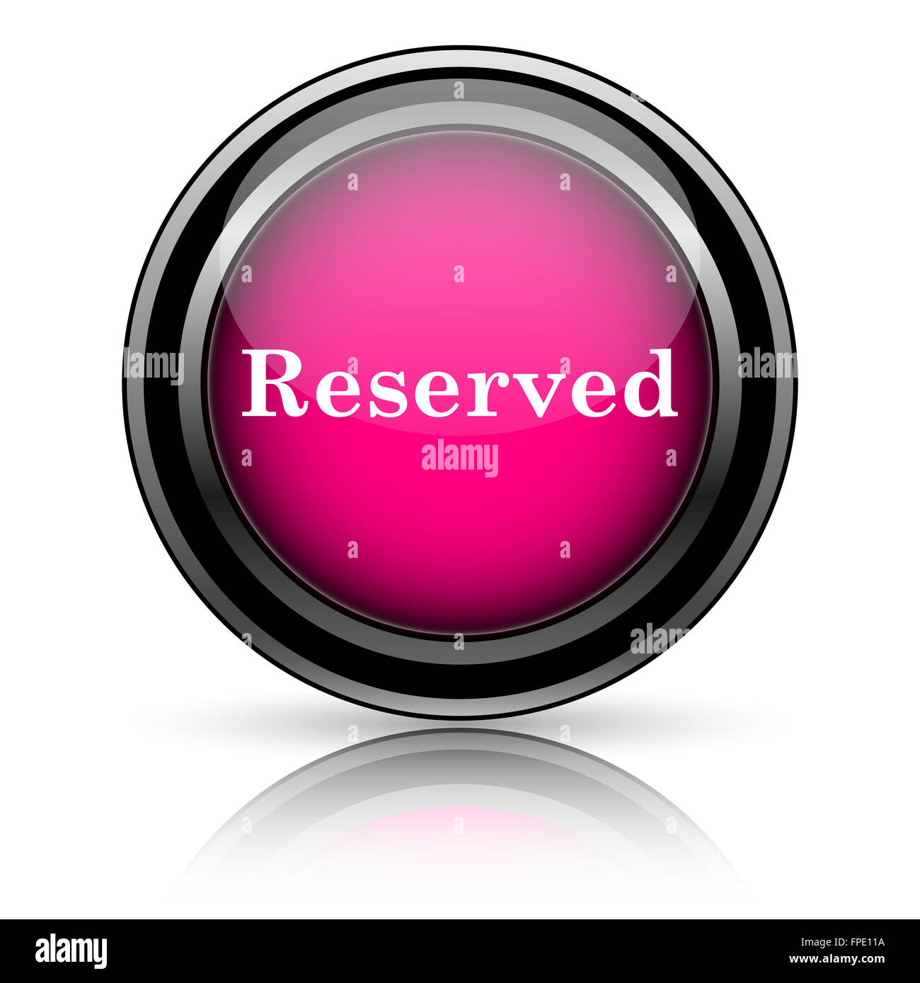 Reserved icon. Internet button on white background Stock Photo - Alamy
