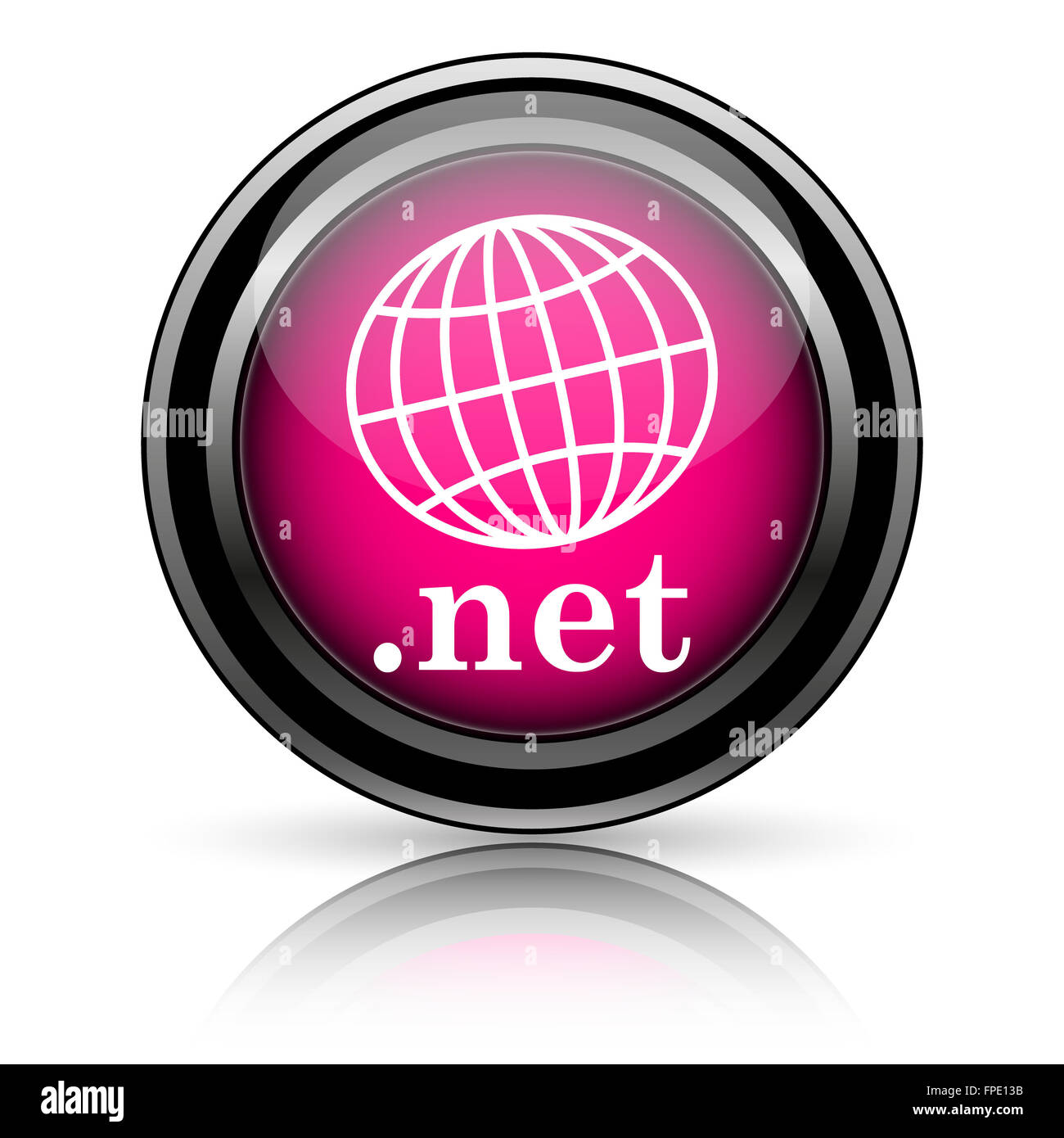 .net icon. Internet button on white background Stock Photo - Alamy