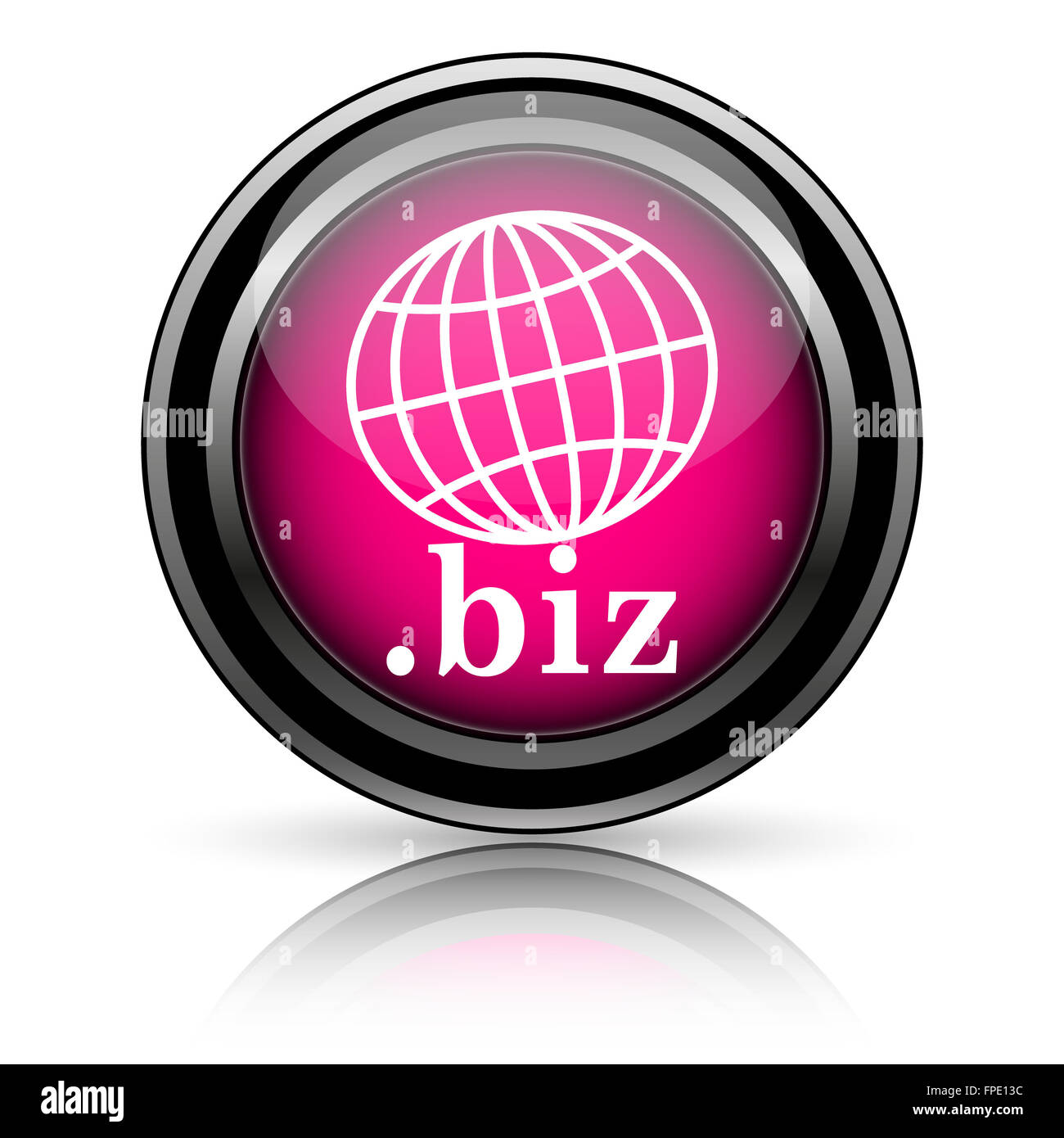 .biz icon. Internet button on white background Stock Photo - Alamy