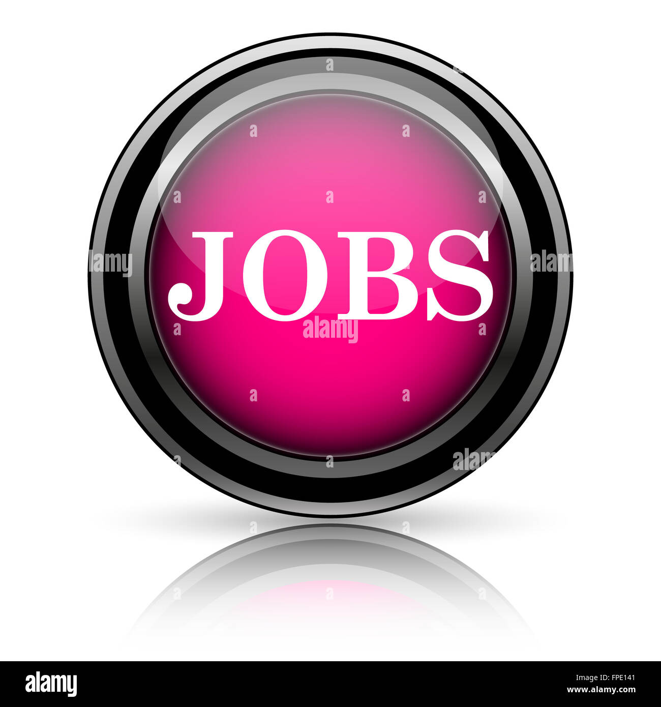 Jobs icon. Internet button on white background Stock Photo - Alamy