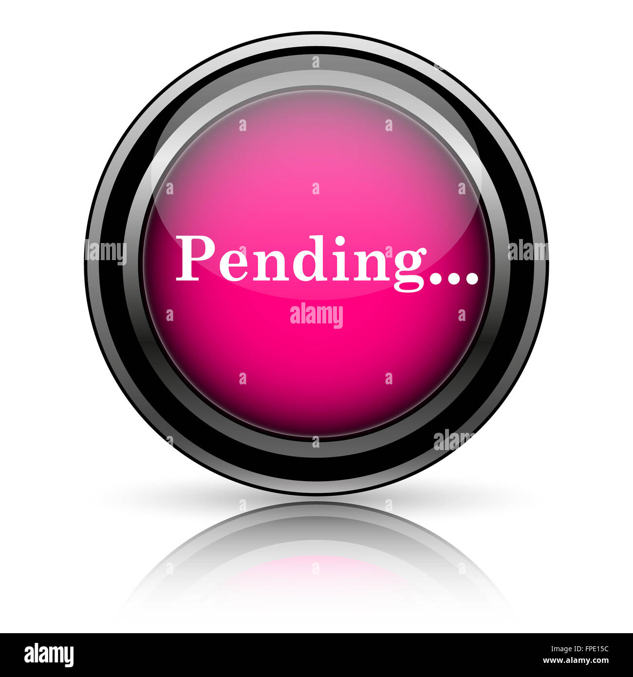 Pending icon. Internet button on white background Stock Photo - Alamy