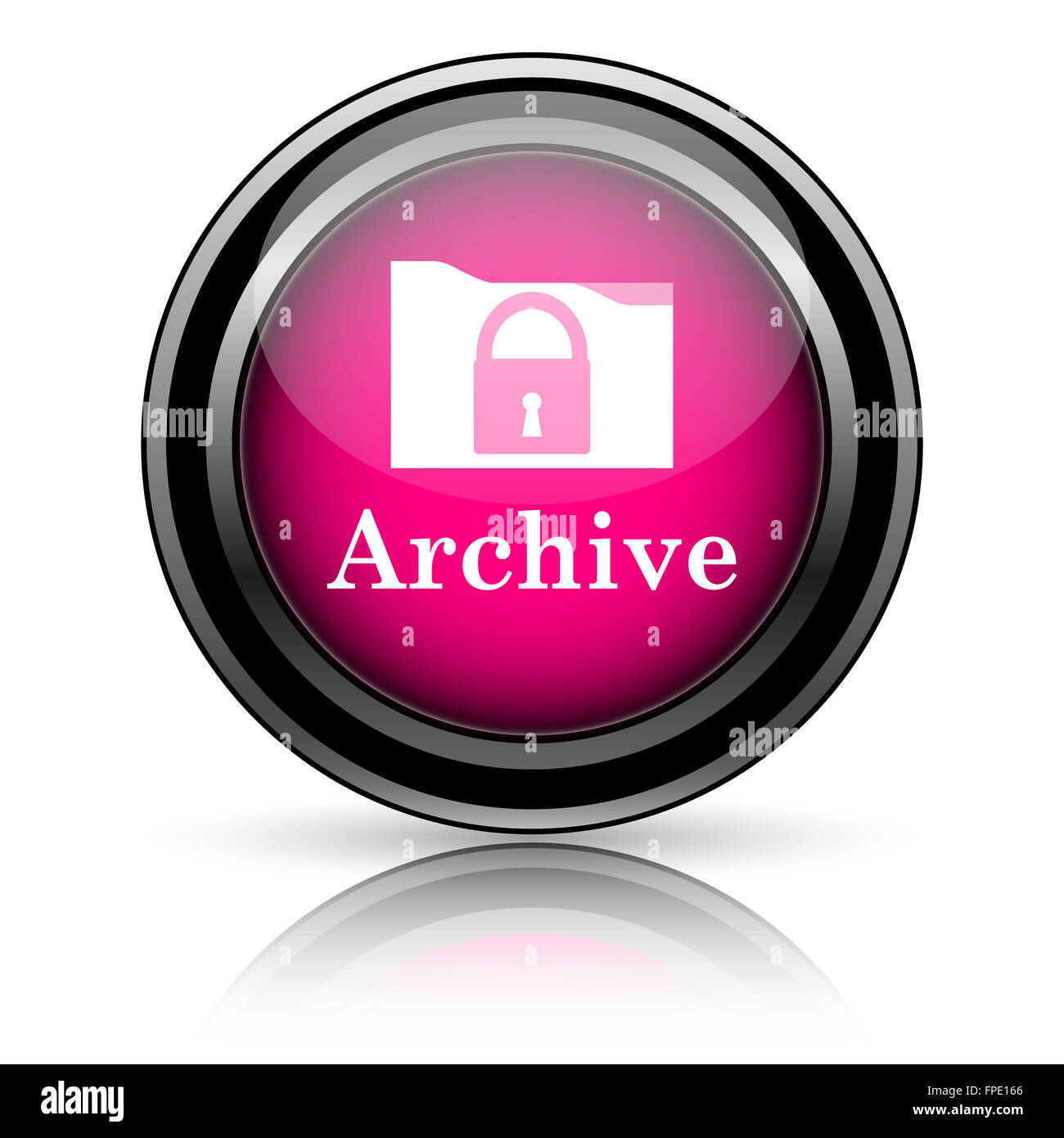 Archive icon. Internet button on white background Stock Photo - Alamy