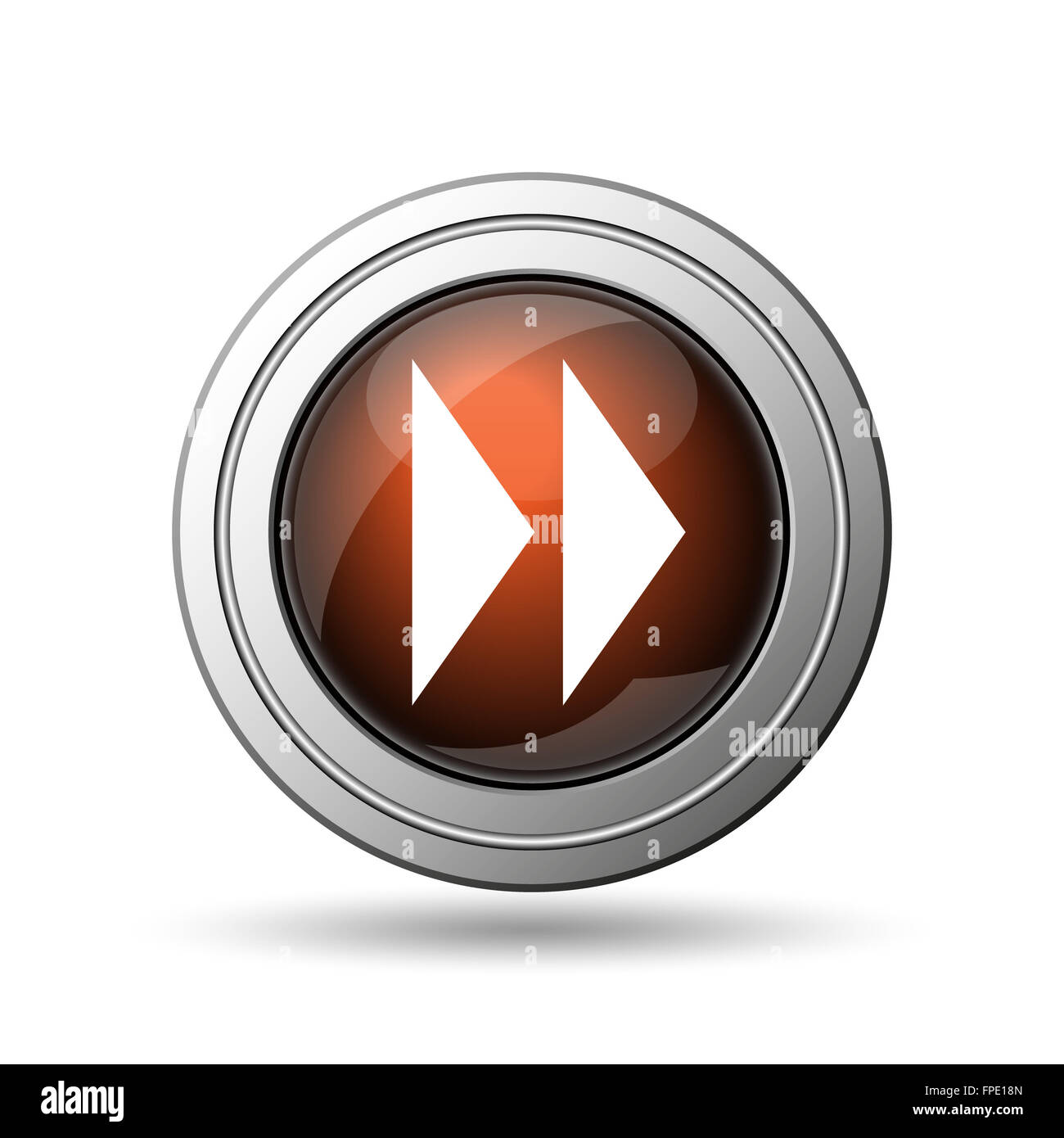 Fast forward sign icon. Internet button on white background Stock Photo ...