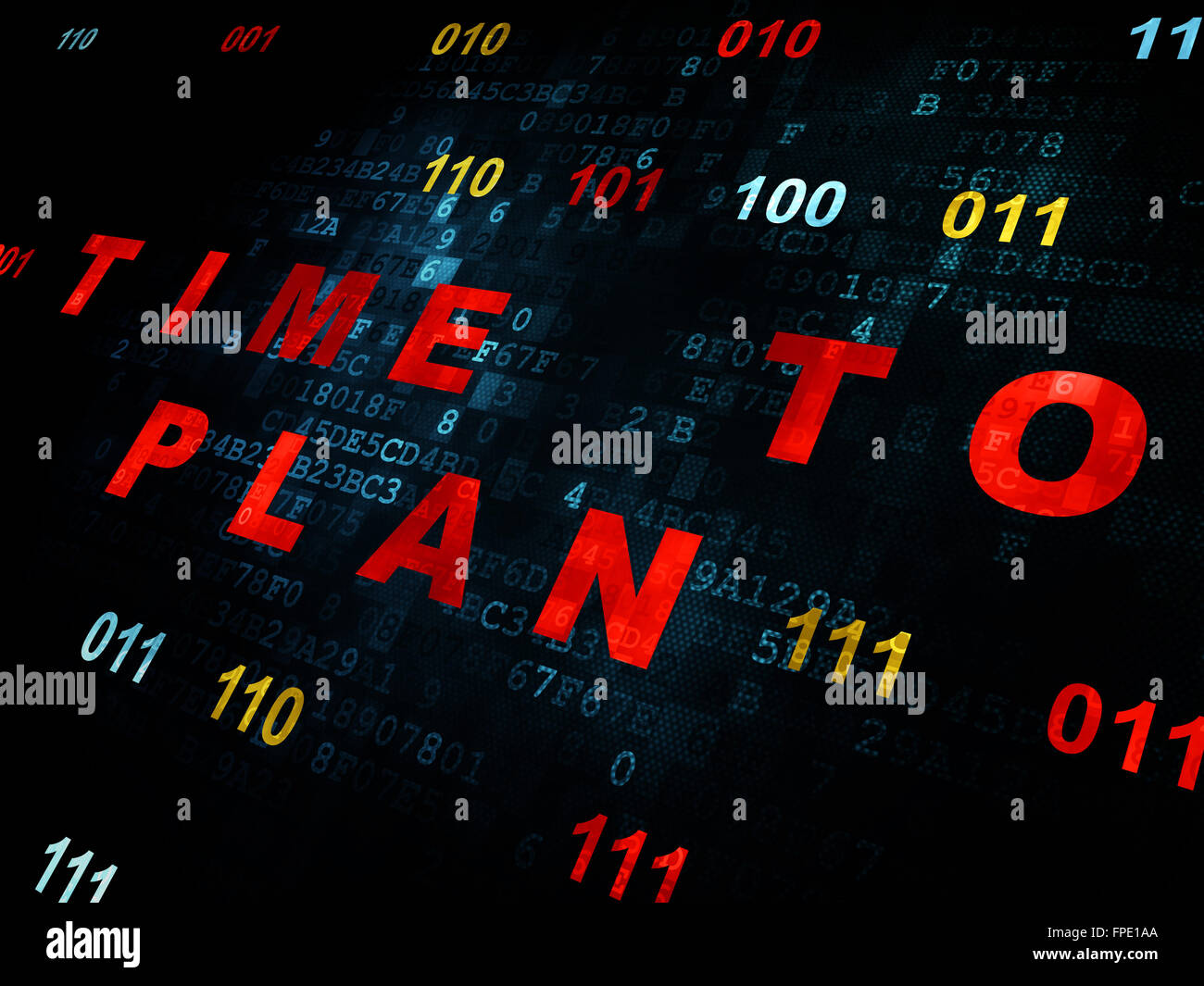 Timeline concept: Time to Plan on Digital background Stock Photo - Alamy