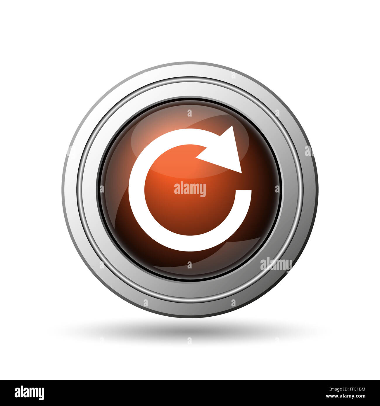 Reload one arrow icon. Internet button on white background Stock Photo ...