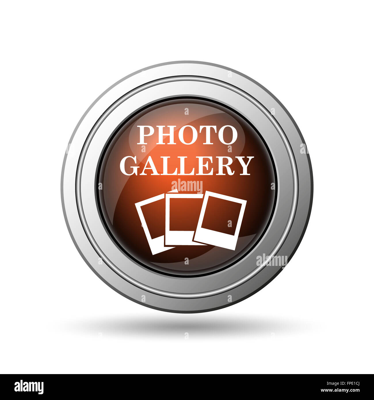 Photo gallery icon. Internet button on white background Stock Photo - Alamy