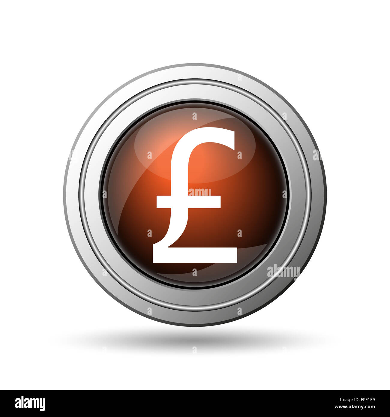 Pound icon. Internet button on white background Stock Photo - Alamy