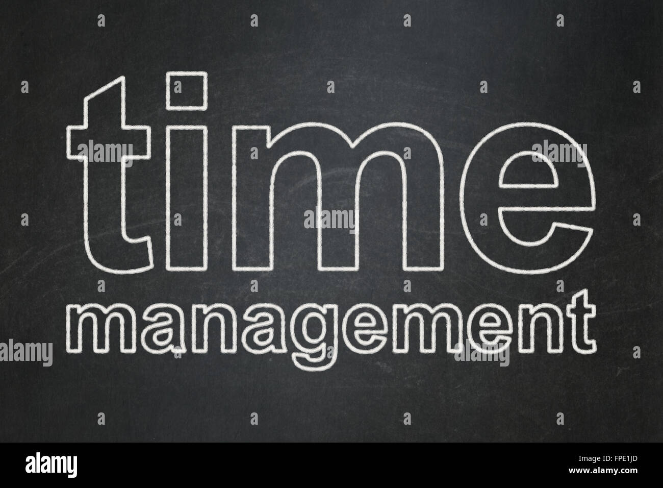 Timeline concept: Time Management on chalkboard background Stock Photo ...