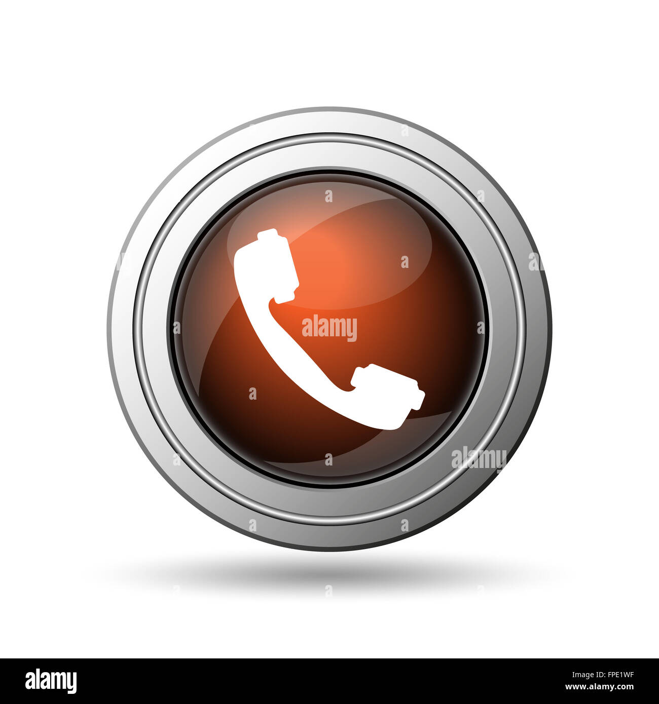 Phone icon. Internet button on white background Stock Photo - Alamy