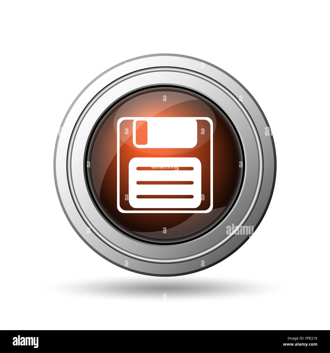 Save icon. Internet button on white background Stock Photo - Alamy