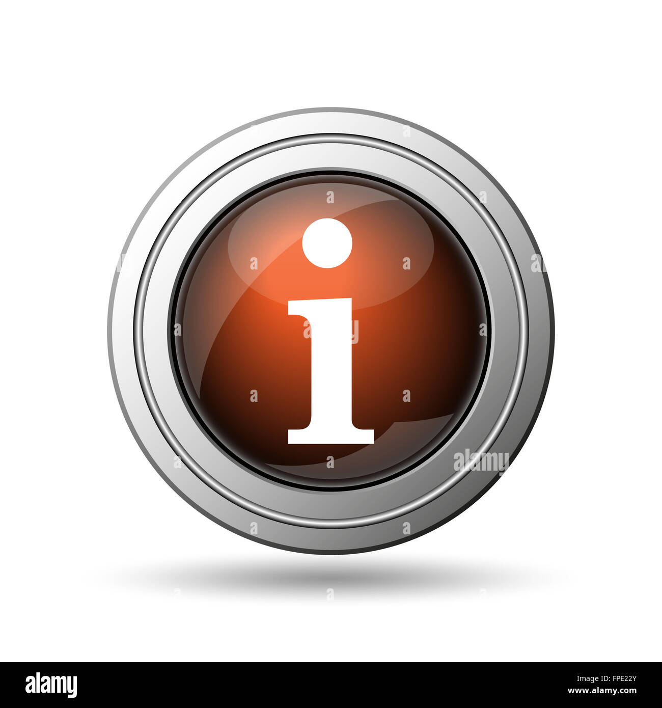 Info icon. Internet button on white background Stock Photo - Alamy