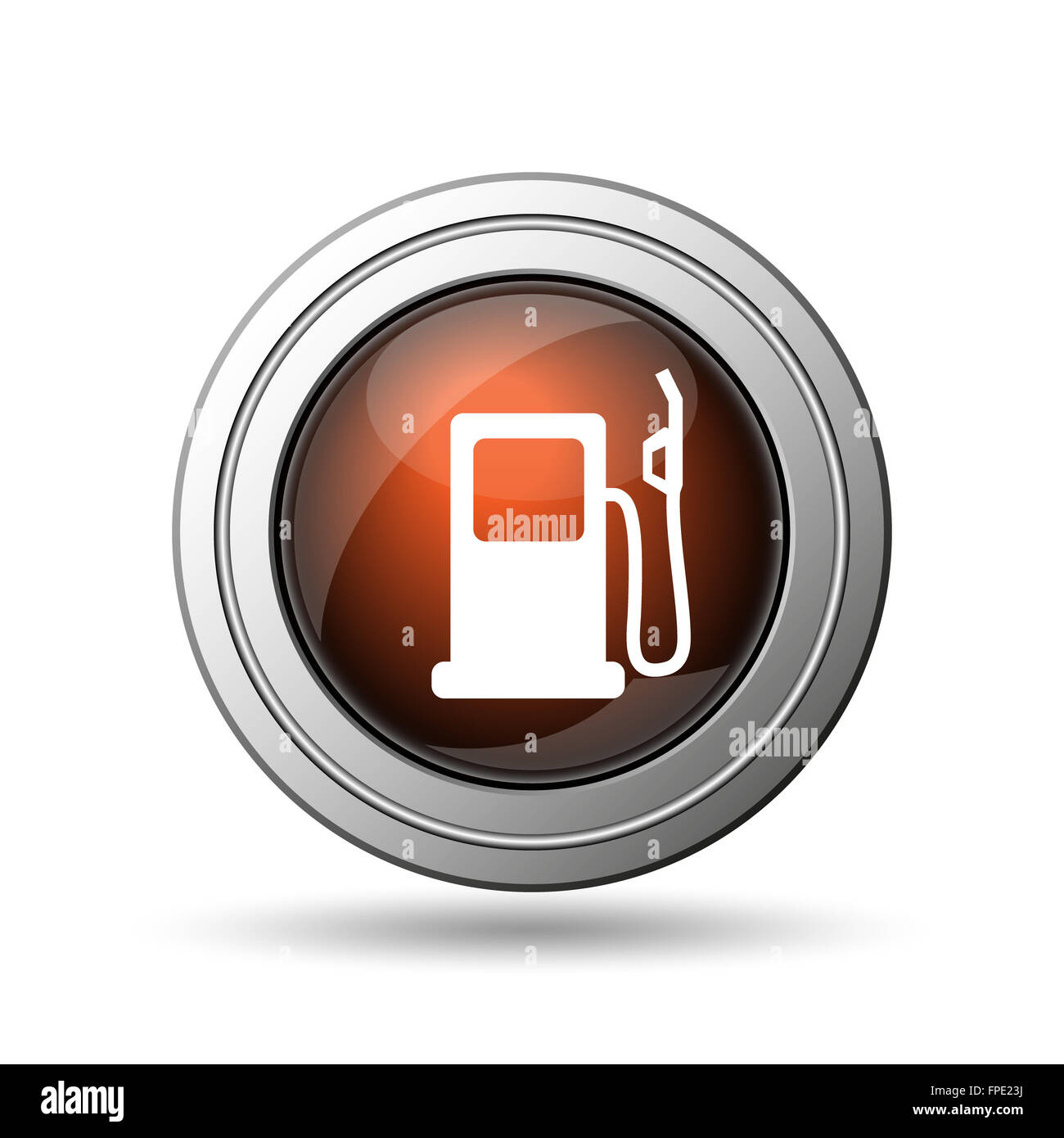 Gas pump icon. Internet button on white background Stock Photo - Alamy