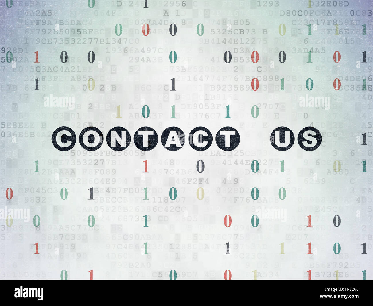 Business concept: Contact us on Digital Paper background Stock Photo ...