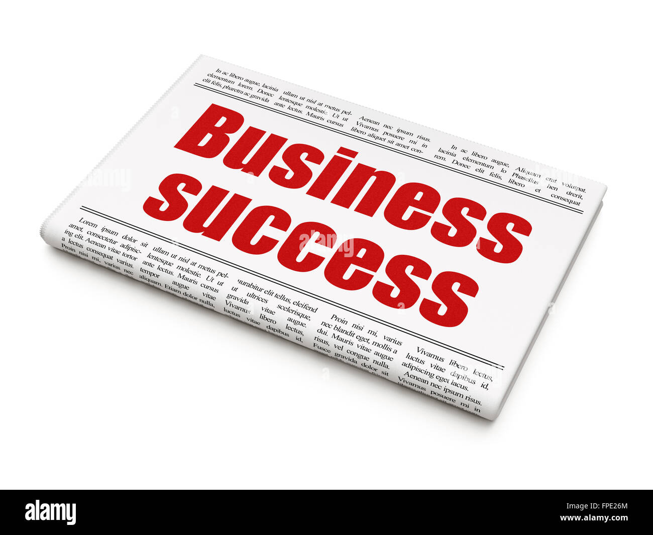 Business concept: newspaper headline Business Success Stock Photo - Alamy