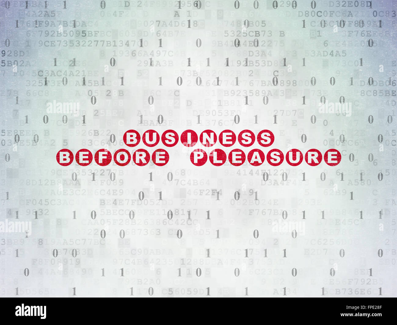 Finance concept: Business Before pleasure on Digital Paper background ...