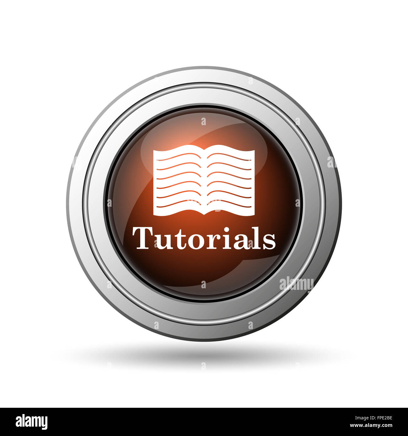 Tutorials icon. Internet button on white background Stock Photo - Alamy