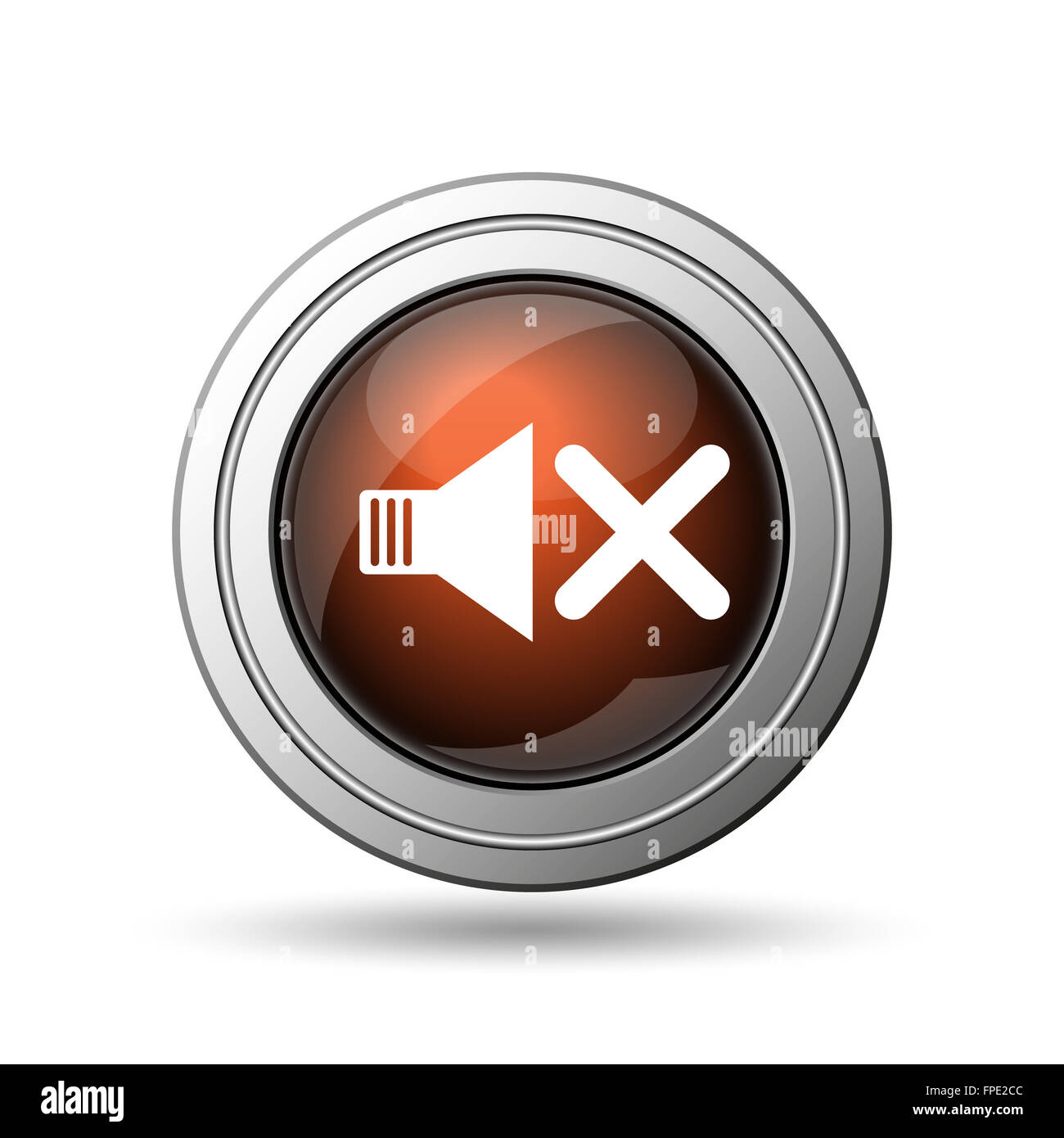 No sound icon. Internet button on white background Stock Photo - Alamy