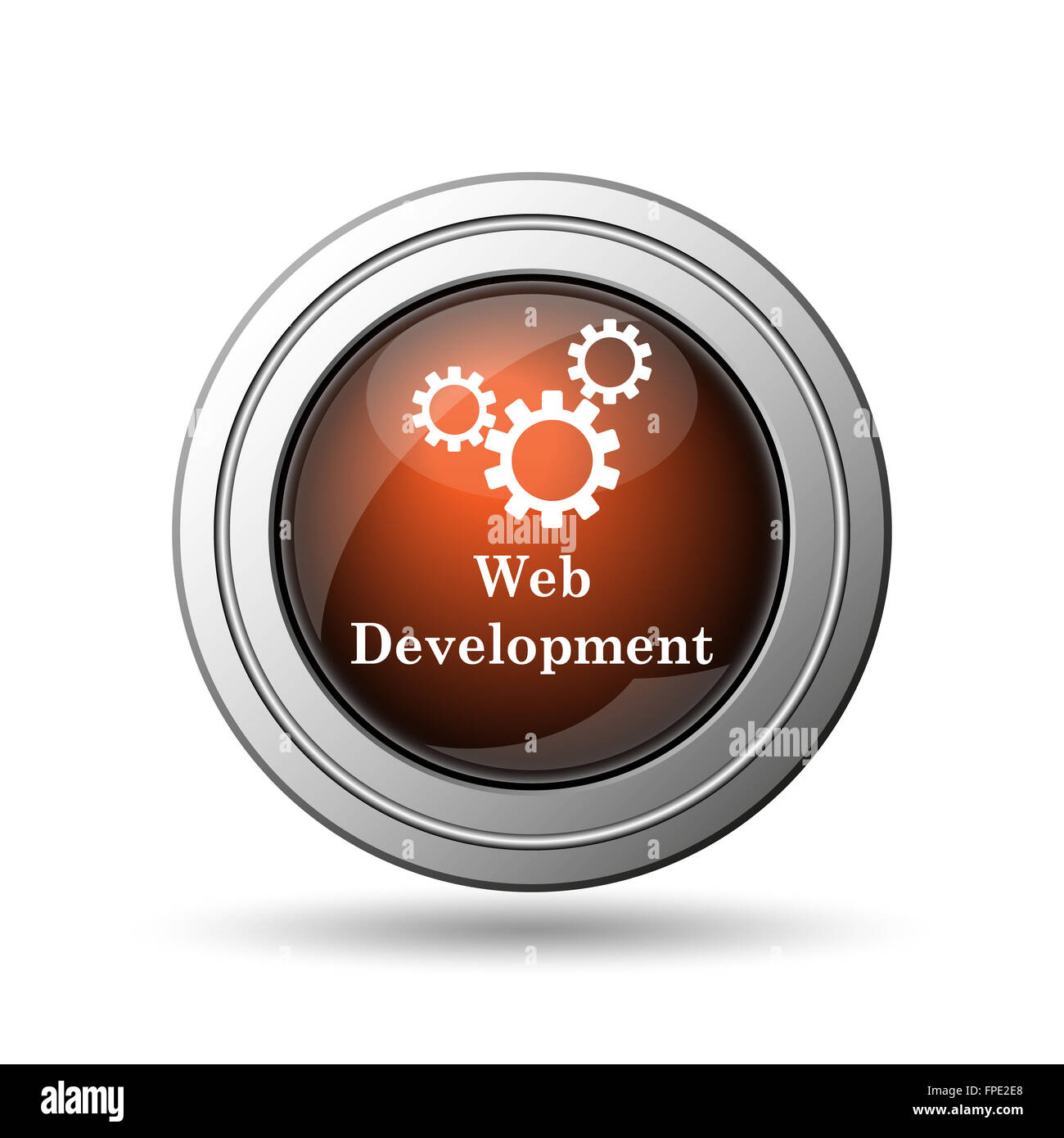 Web development icon. Internet button on white background Stock Photo ...