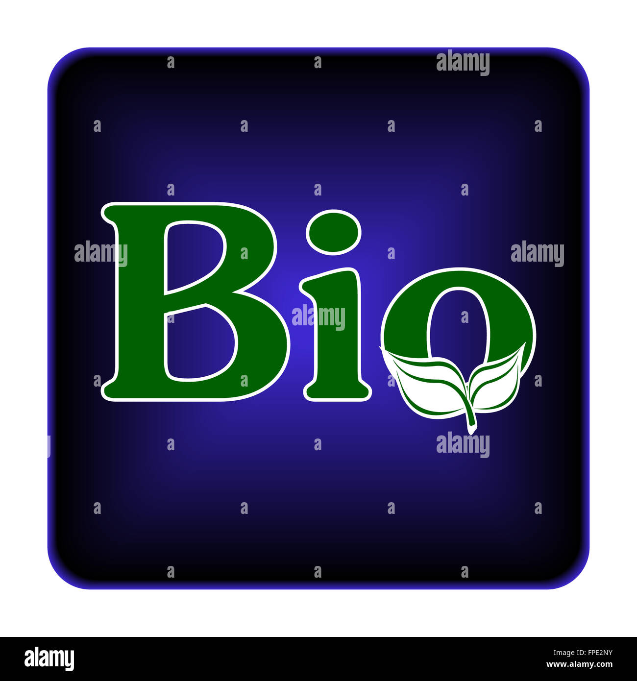 Bio icon. Internet button on white background Stock Photo - Alamy