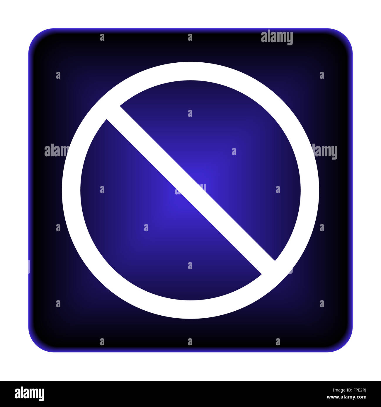 Forbidden icon. Internet button on white background Stock Photo - Alamy
