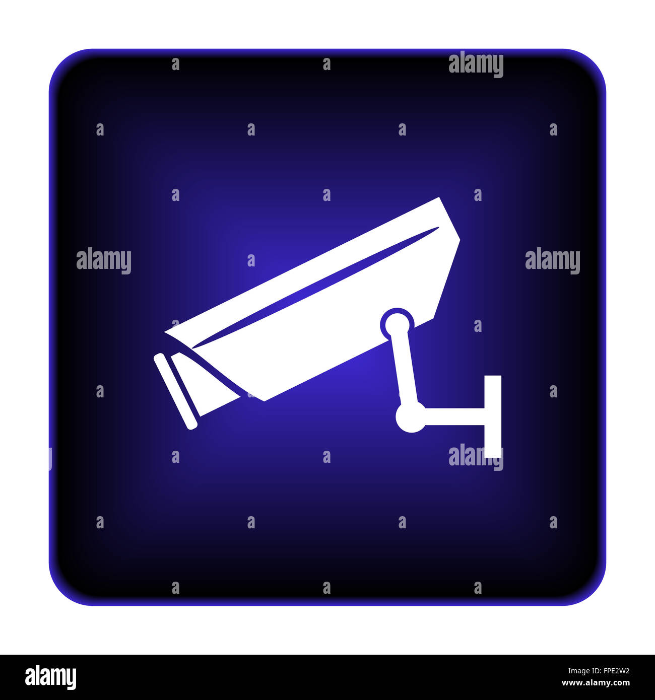 Surveillance camera icon. Internet button on white background Stock ...