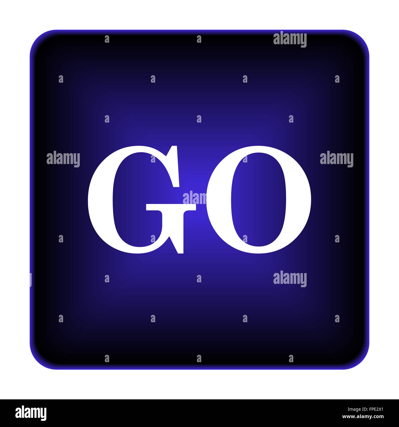 GO icon. Internet button on white background Stock Photo - Alamy
