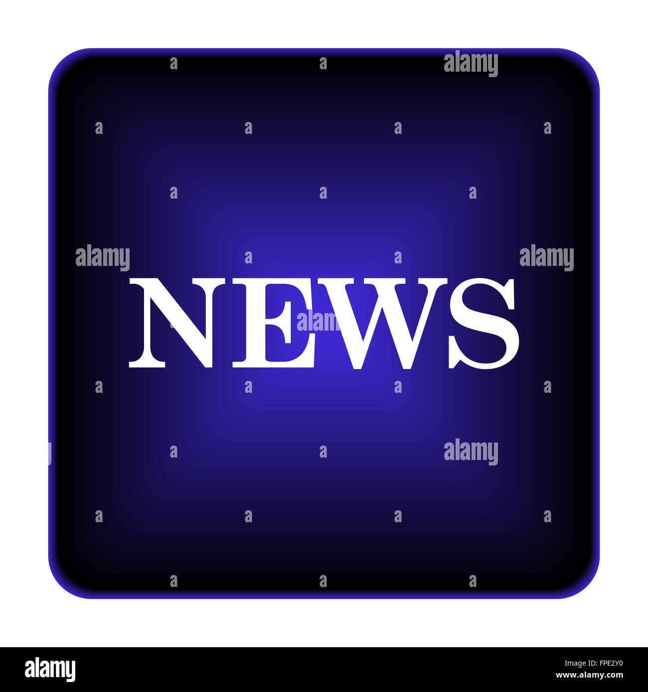 News icon. Internet button on white background Stock Photo - Alamy