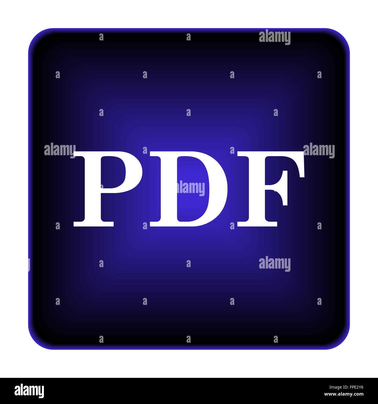PDF icon. Internet button on white background Stock Photo - Alamy