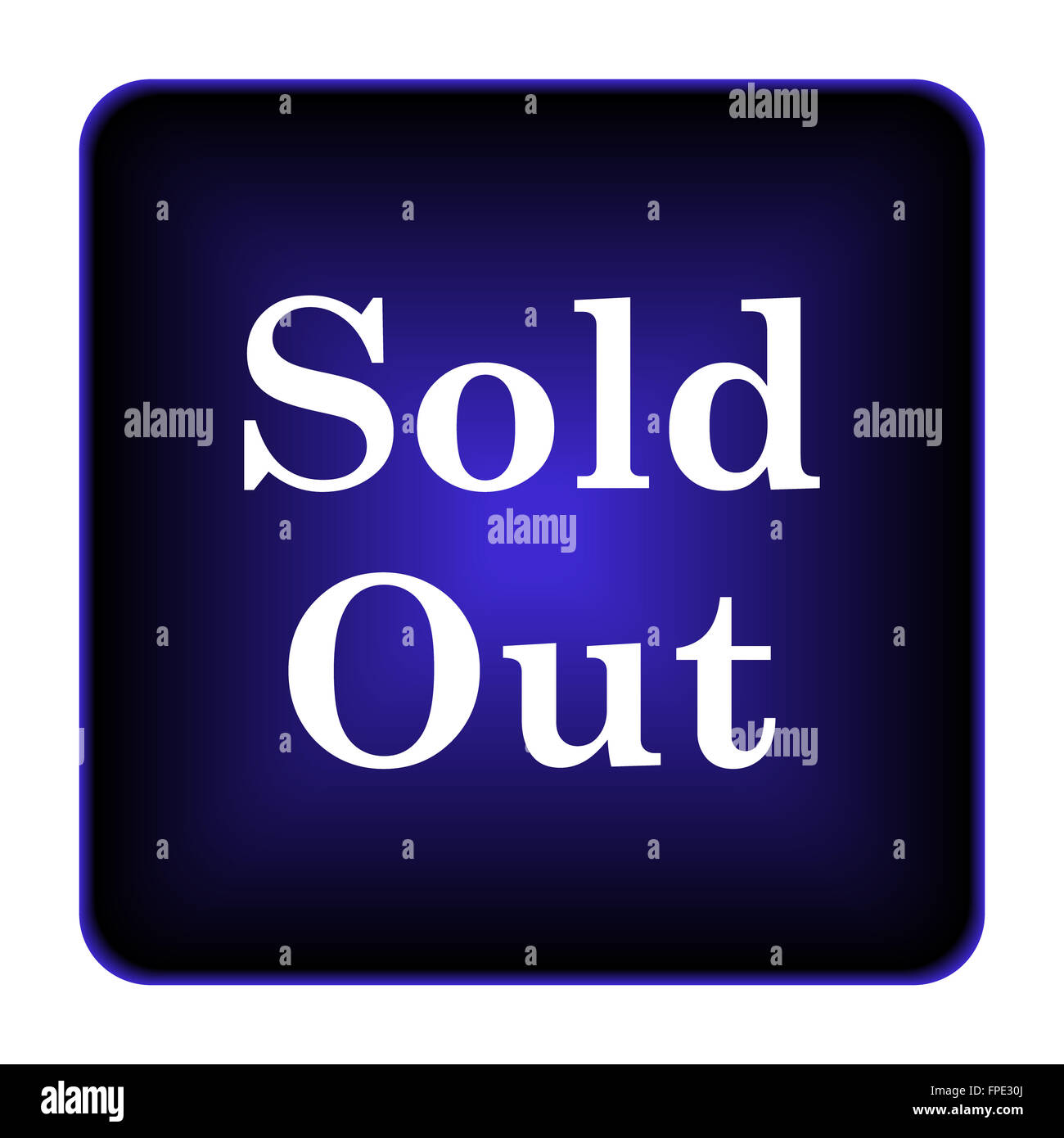 Sold out icon. Internet button on white background Stock Photo - Alamy