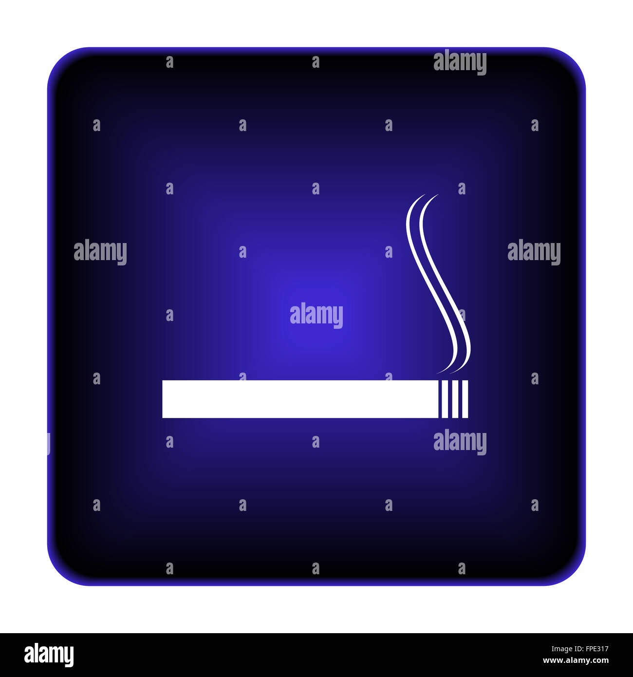 Cigarette icon. Internet button on white background Stock Photo - Alamy