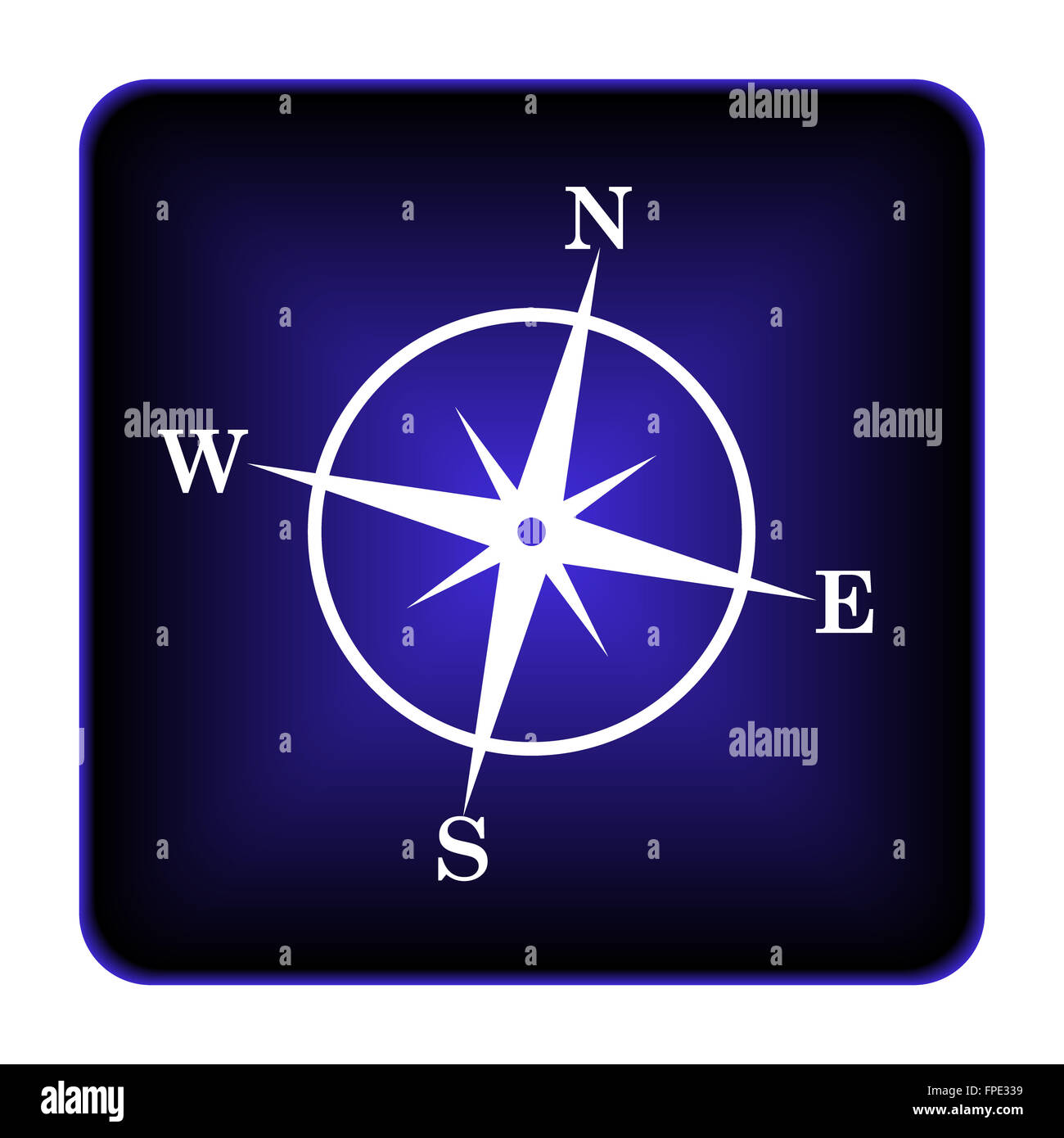 Compass icon. Internet button on white background Stock Photo - Alamy