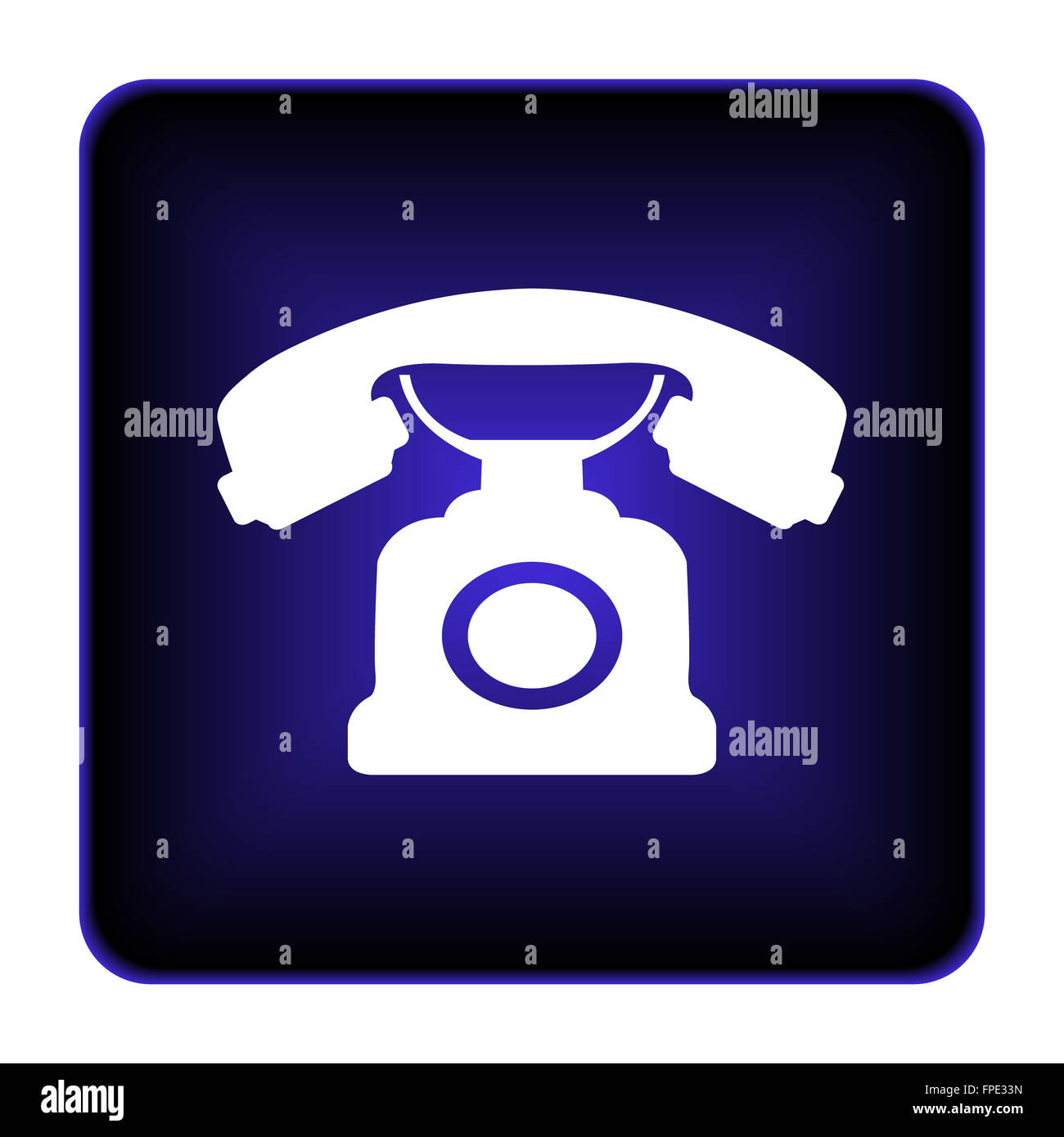 Phone icon. Internet button on white background Stock Photo - Alamy