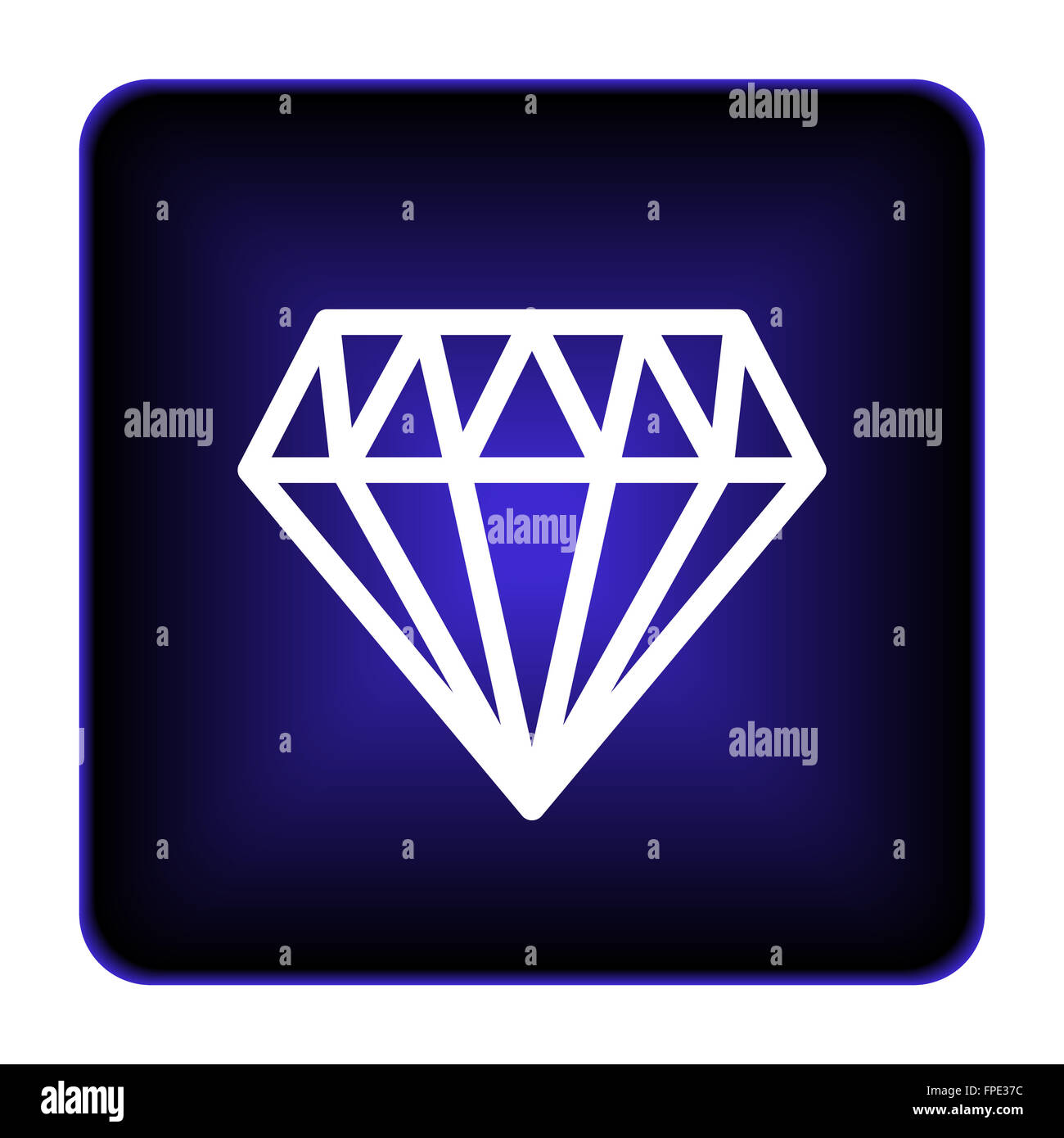 Diamond icon. Internet button on white background Stock Photo - Alamy