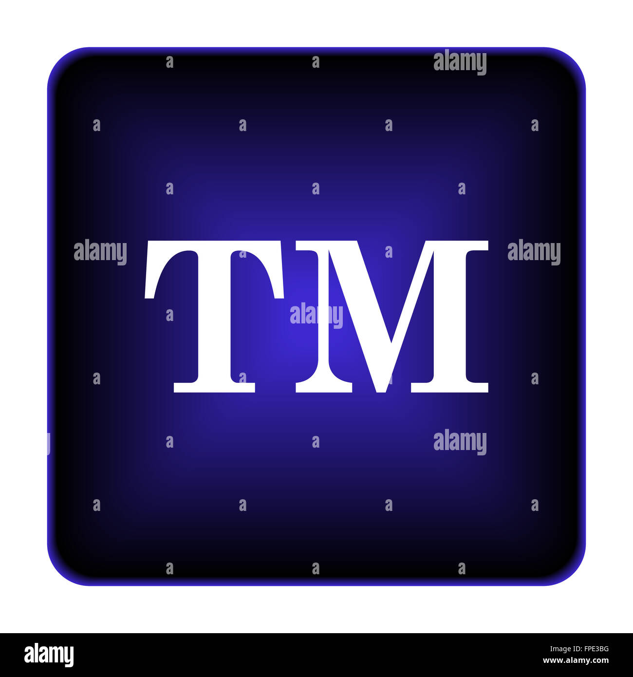 Trade mark icon. Internet button on white background Stock Photo - Alamy