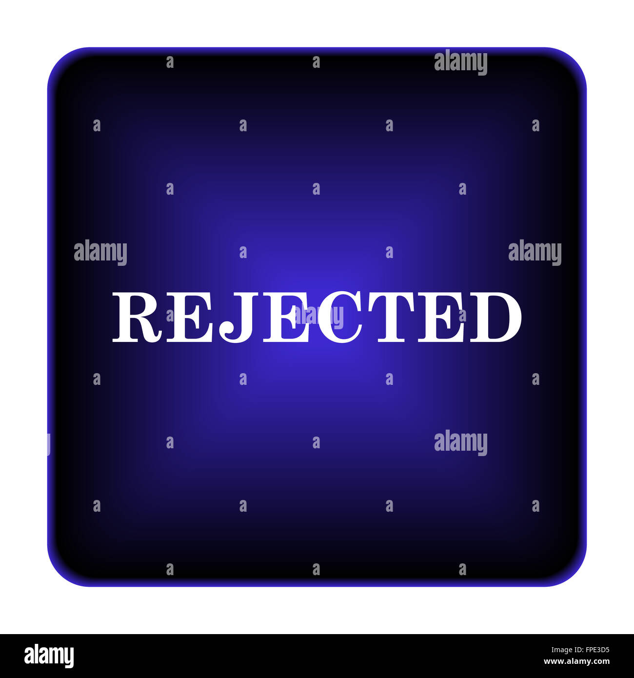 Rejected icon. Internet button on white background Stock Photo - Alamy