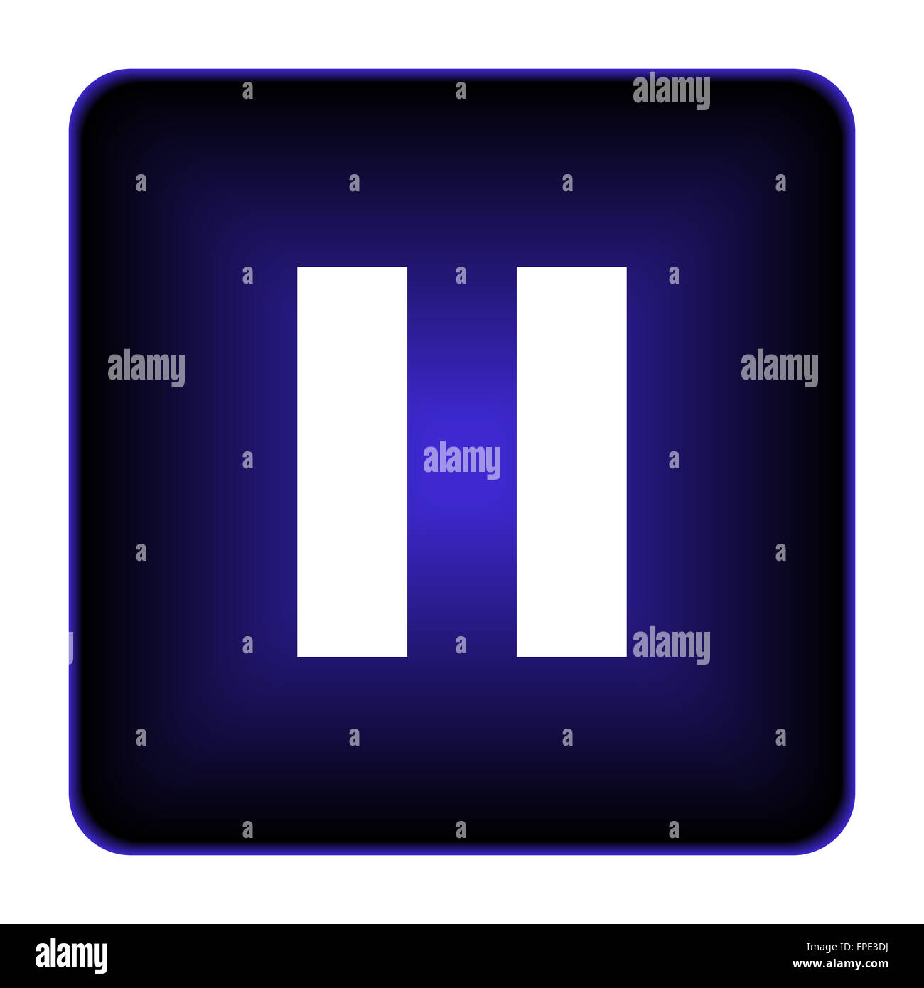 Pause icon. Internet button on white background Stock Photo - Alamy