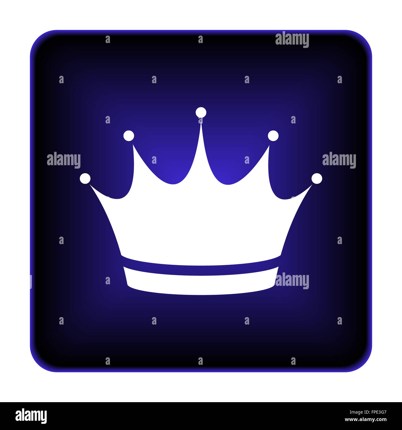 Crown icon. Internet button on white background Stock Photo - Alamy