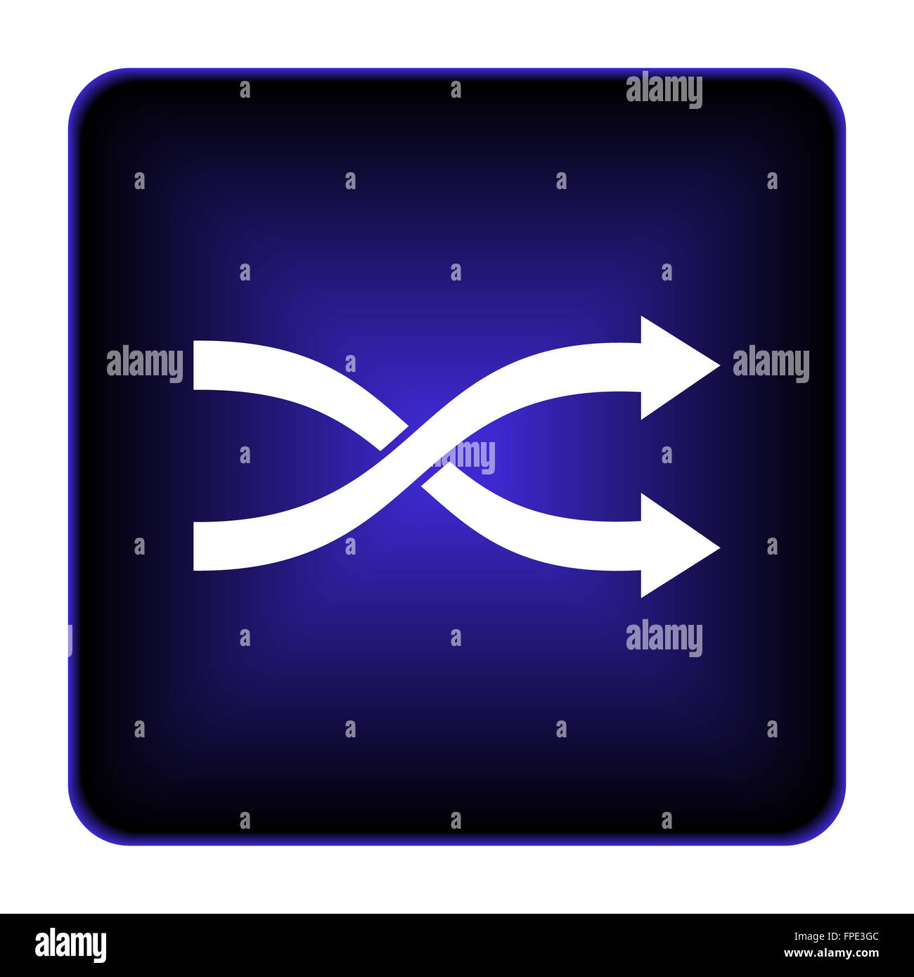 Shuffle icon. Internet button on white background Stock Photo - Alamy