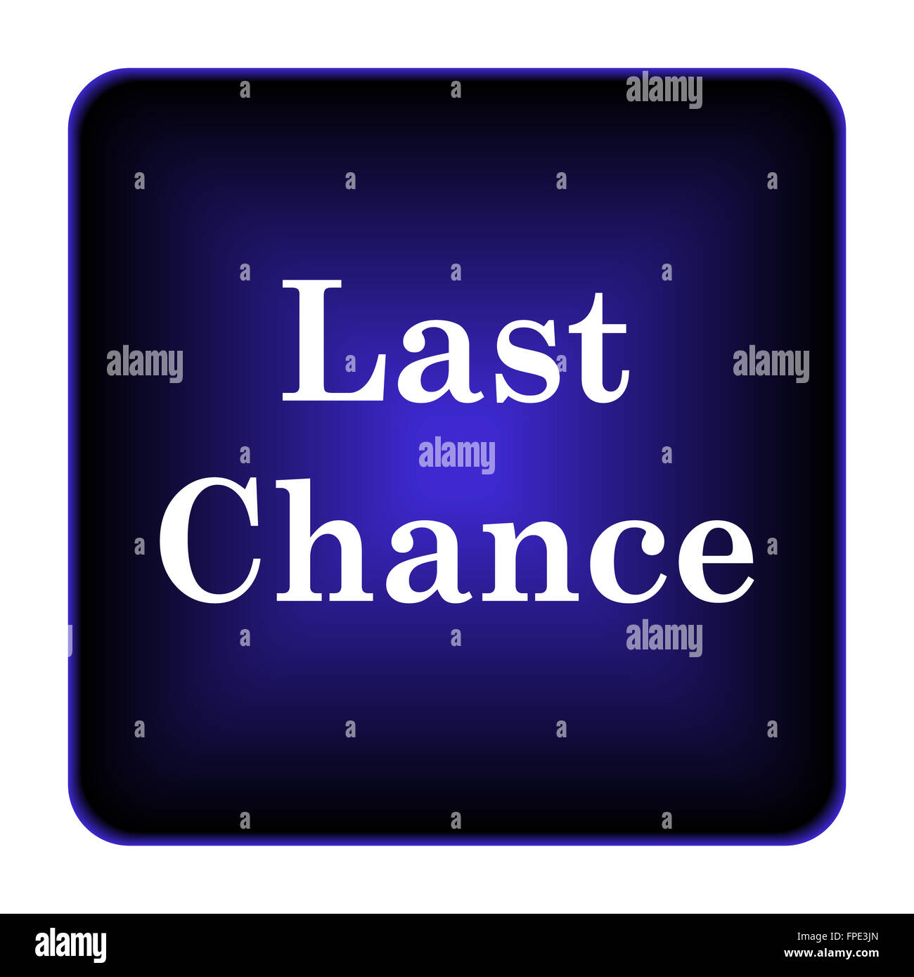 Last chance icon. Internet button on white background Stock Photo - Alamy