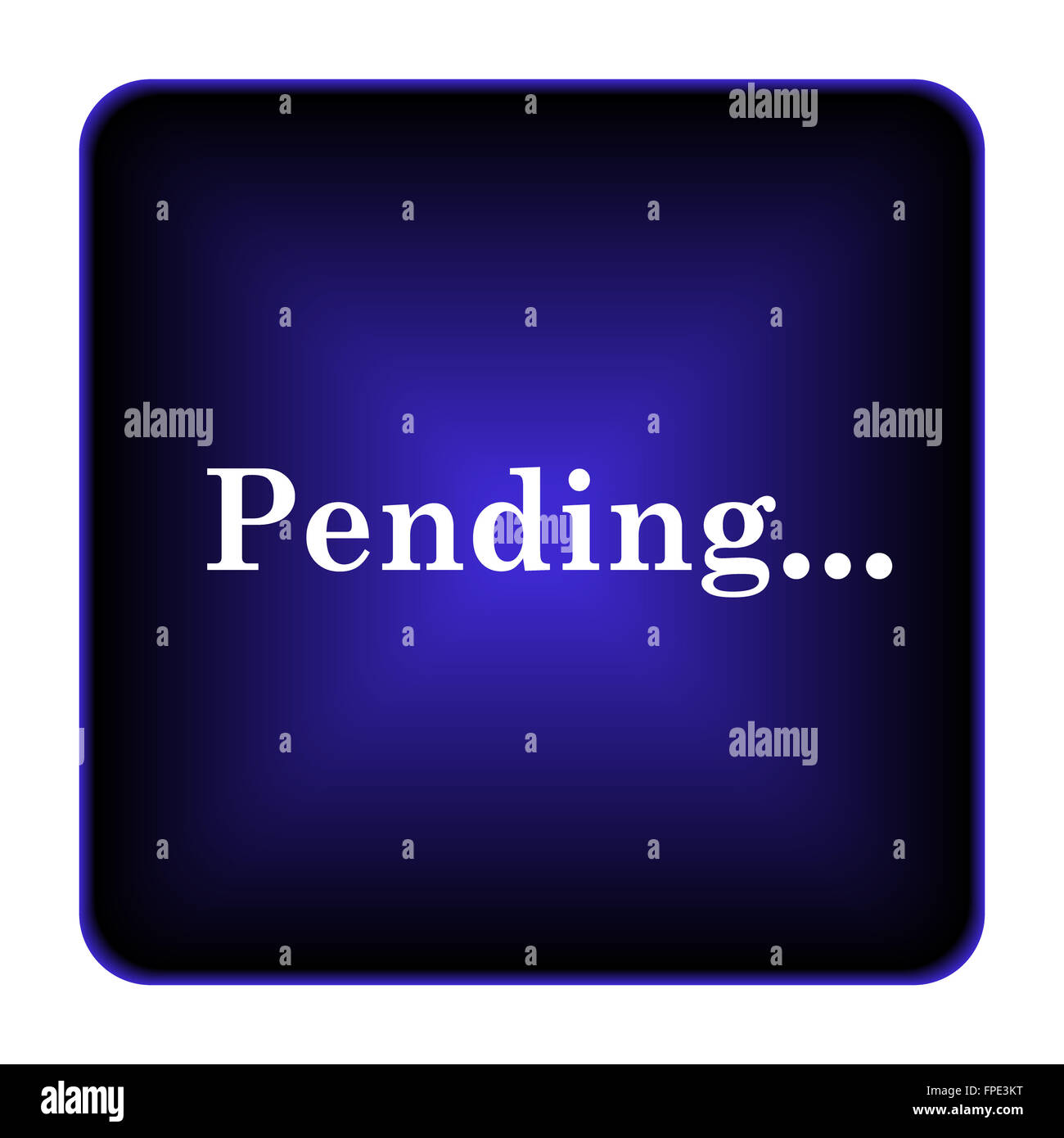 Pending icon. Internet button on white background Stock Photo - Alamy