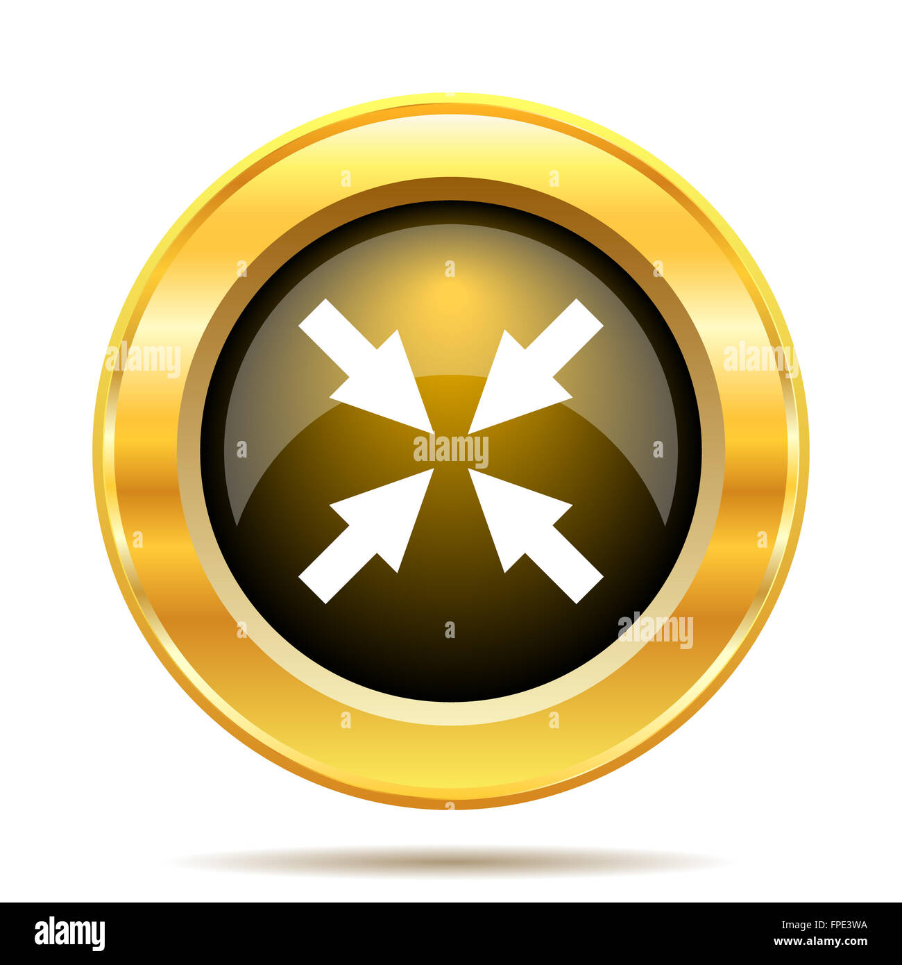 Exit full screen icon. Internet button on white background Stock Photo ...