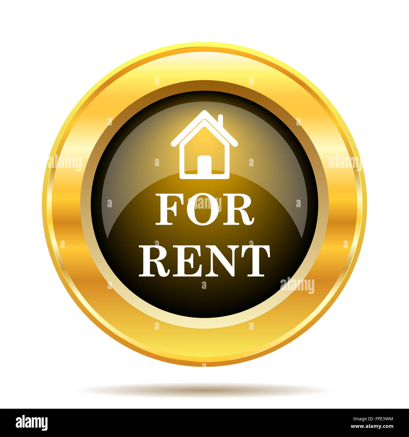 For rent icon. Internet button on white background Stock Photo - Alamy