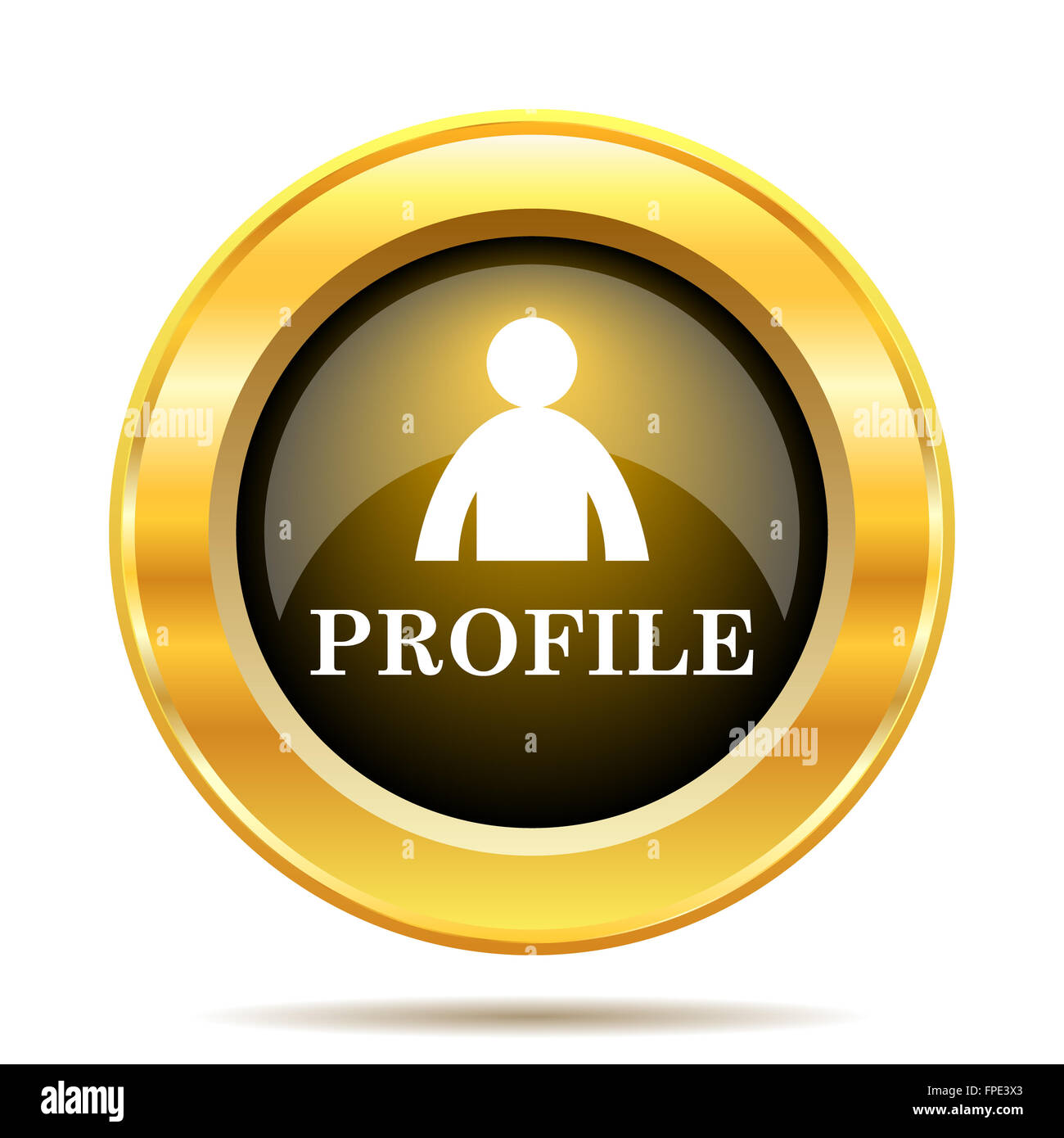 Profile icon. Internet button on white background Stock Photo - Alamy