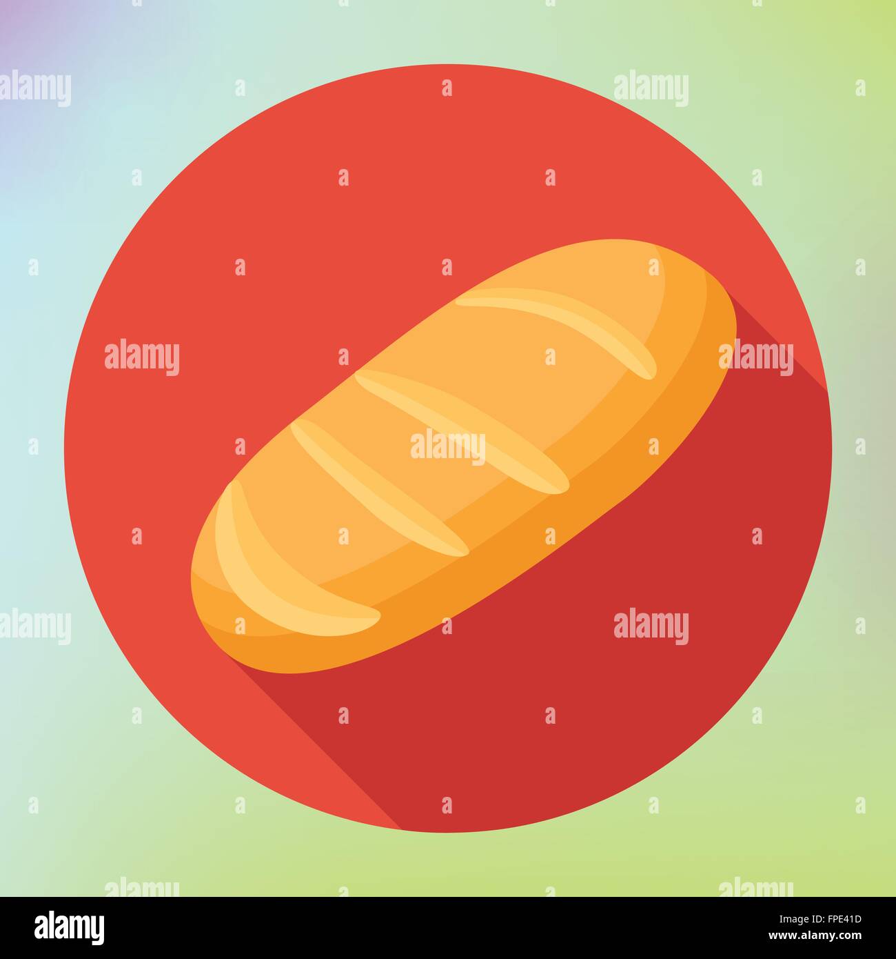 Loaf bread flat long shadow Stock Vector Image & Art - Alamy