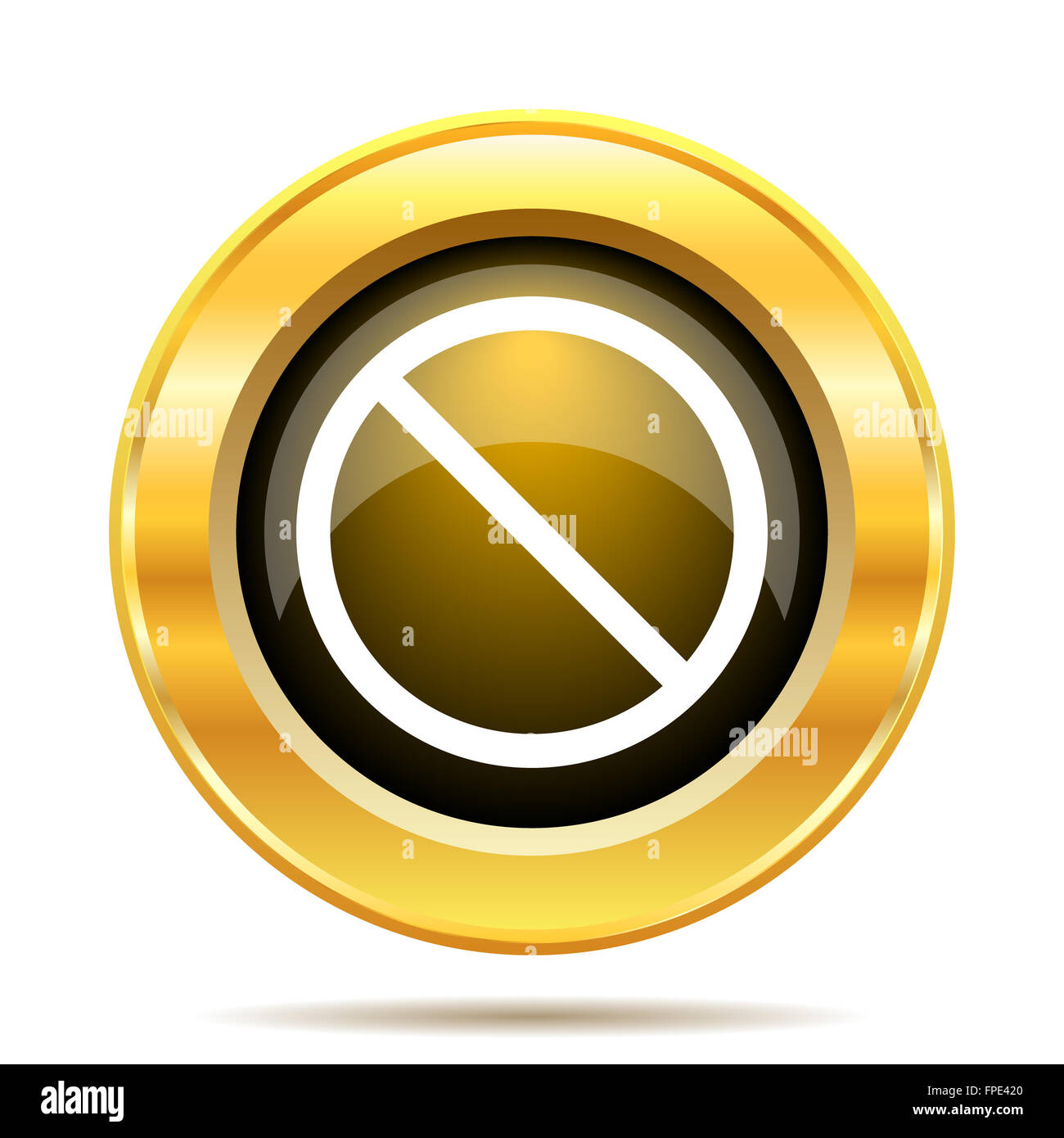 Forbidden icon. Internet button on white background Stock Photo - Alamy