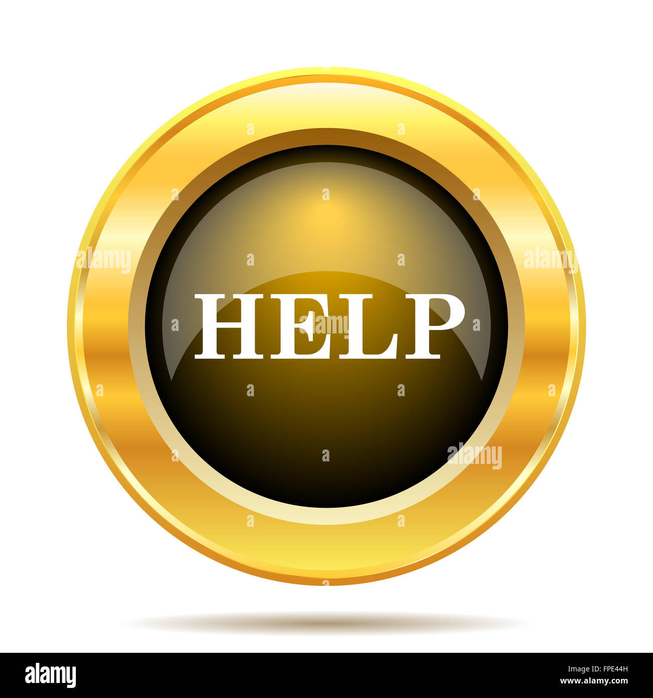 Help icon. Internet button on white background Stock Photo - Alamy