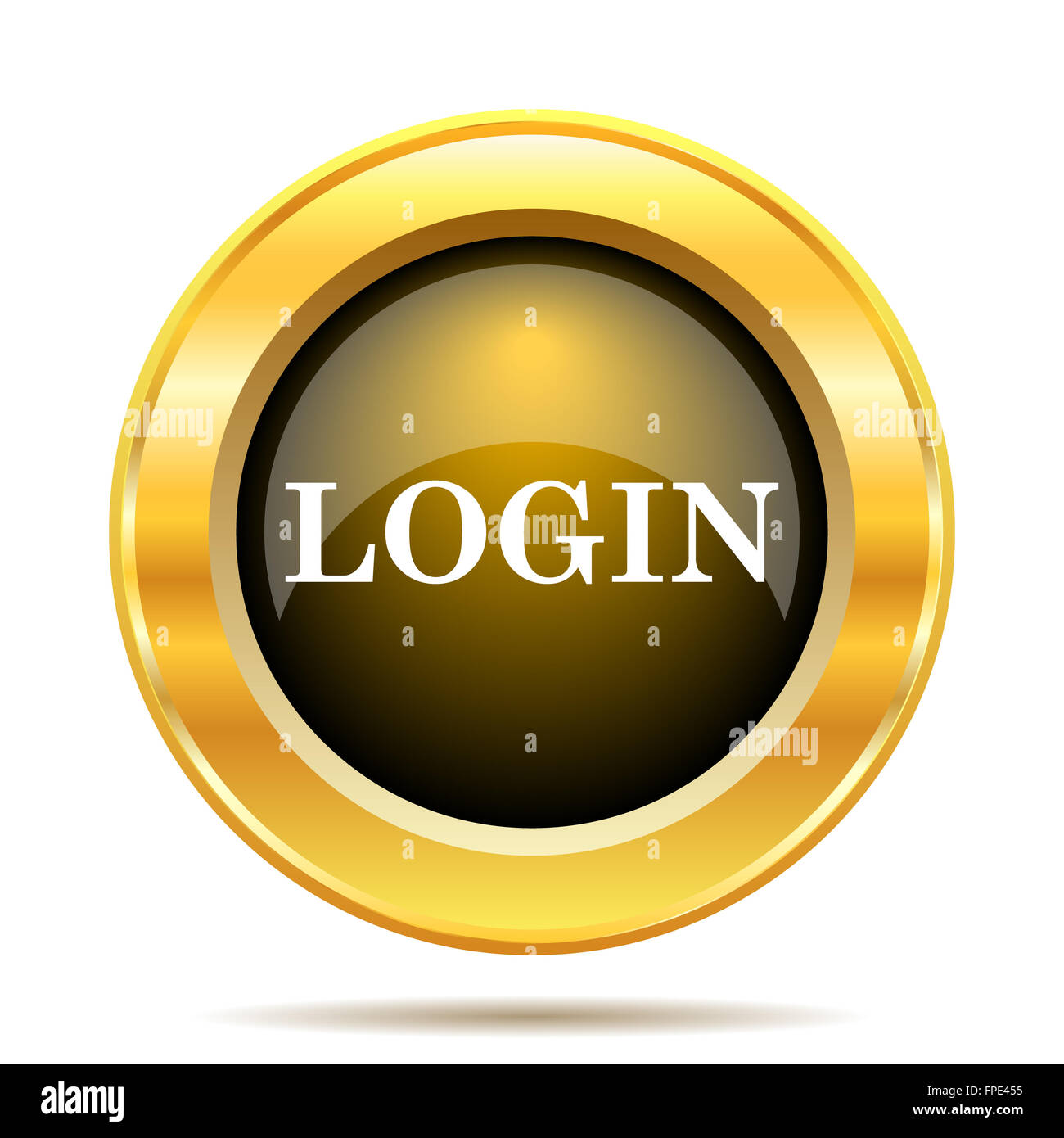 Login icon. Internet button on white background Stock Photo - Alamy