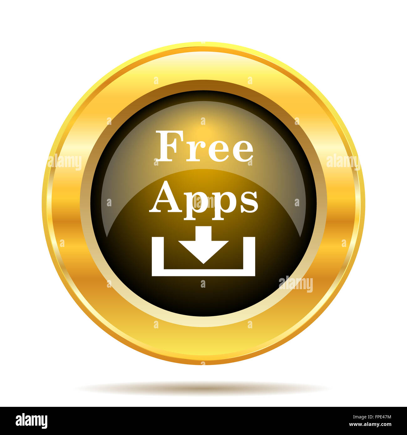 Free apps icon. Internet button on white background Stock Photo - Alamy