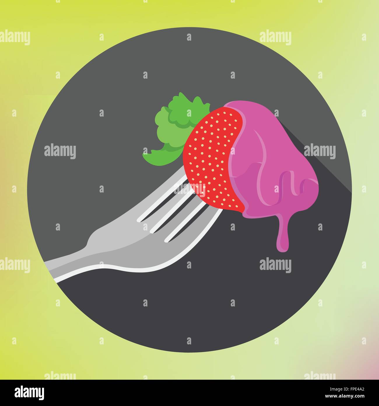 Fresh tasty strawberry yoghurt Stock Vector Images - Alamy
