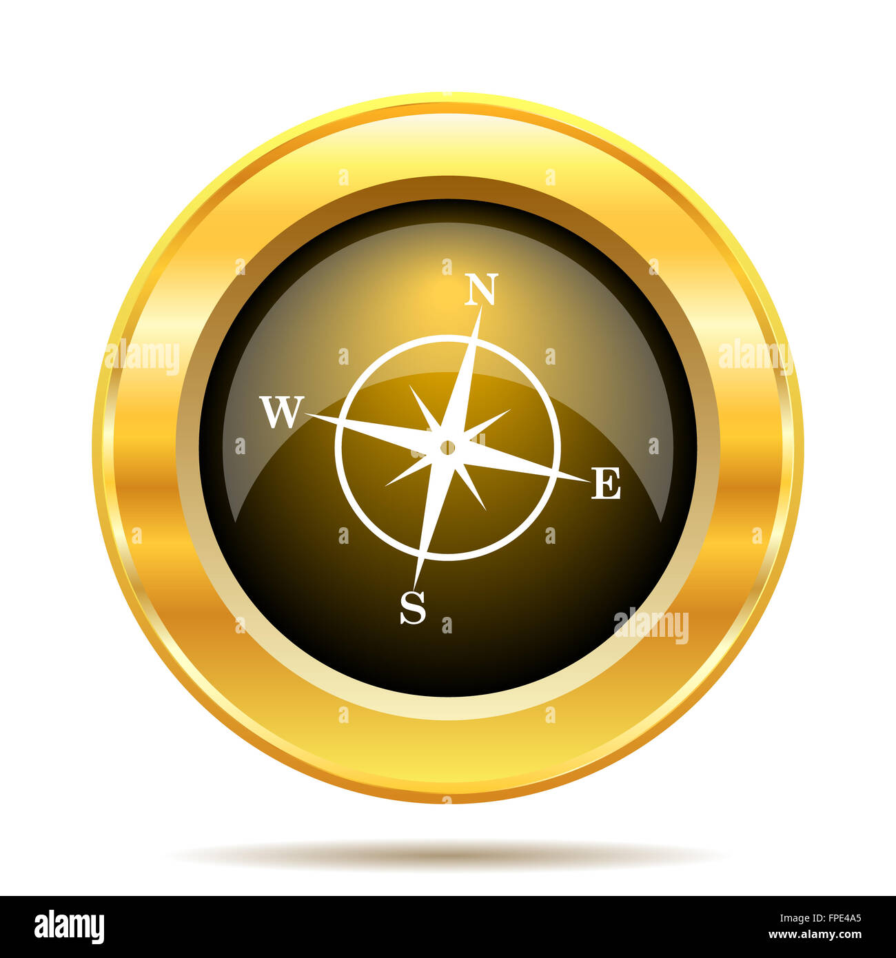 Compass icon. Internet button on white background Stock Photo - Alamy